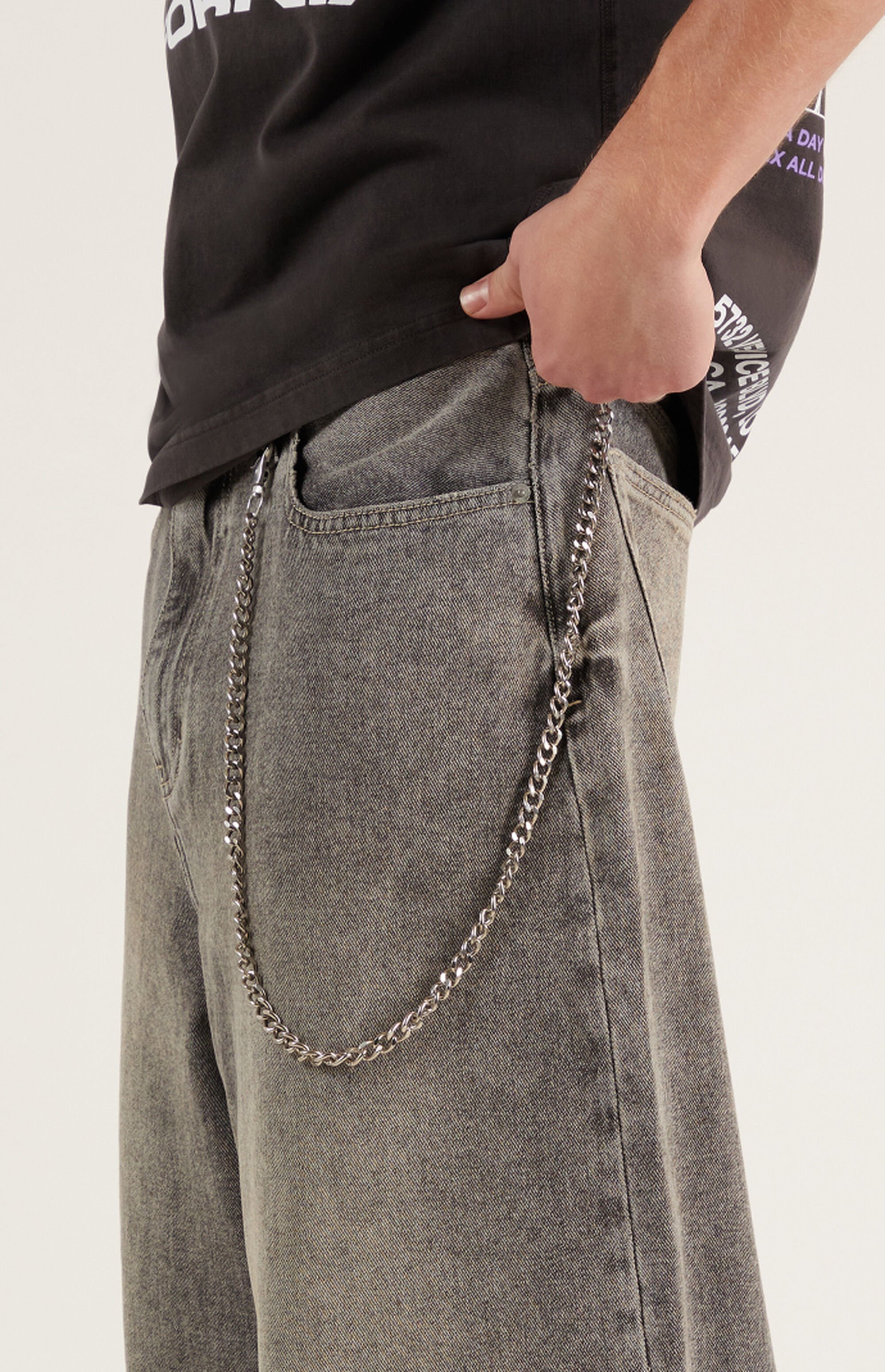 Pacsun Ryder Chain Ultra Baggy Jeans Gray | PacSun