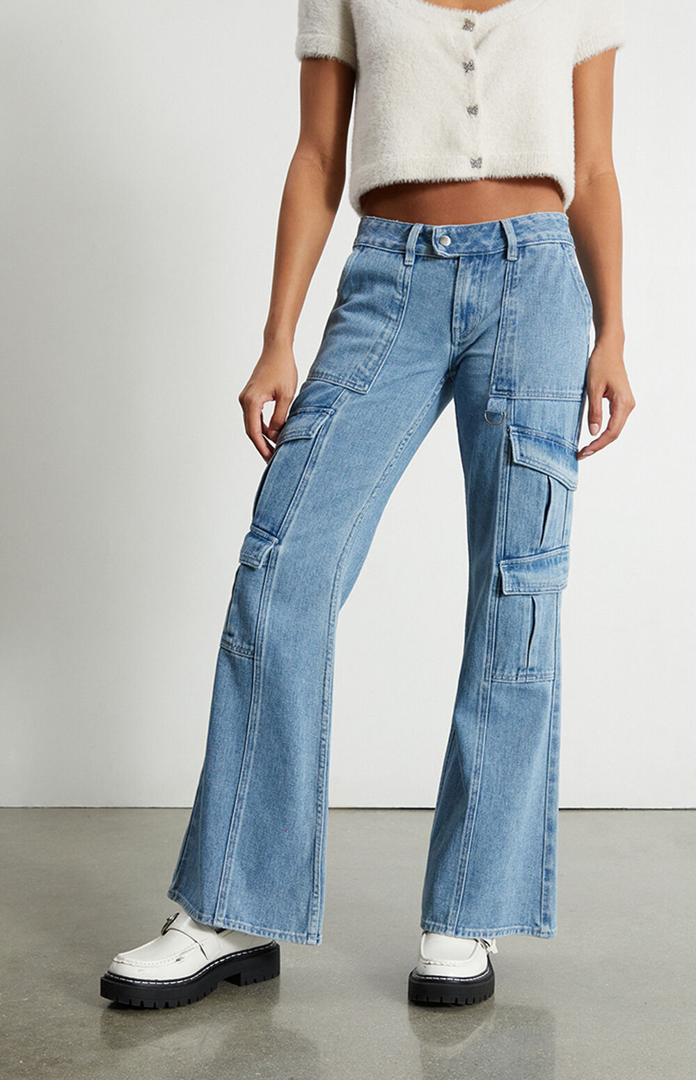 PacSun Light Blue Low Rise Bootcut Jeans | PacSun