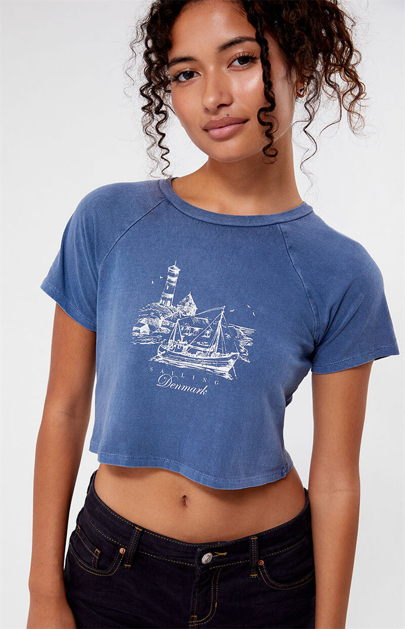 Golden Hour Sailing Denmark Cropped T-Shirt | PacSun
