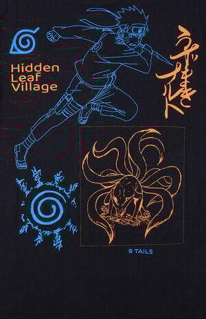 Naruto Shippuden Neon Character Line Art T-Shirt | PacSun