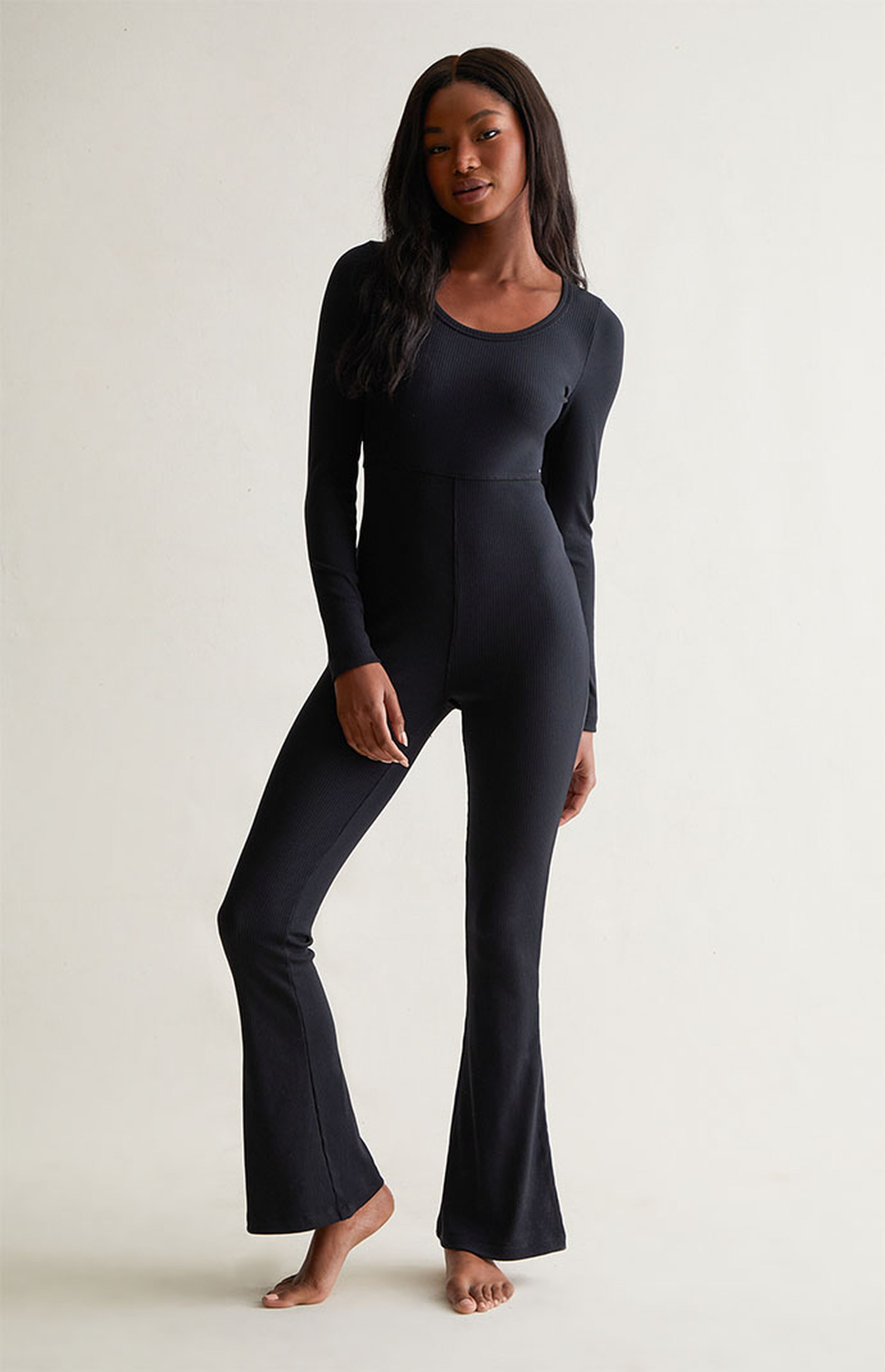 Contour Long Sleeve Flare Jumpsuit | PacSun