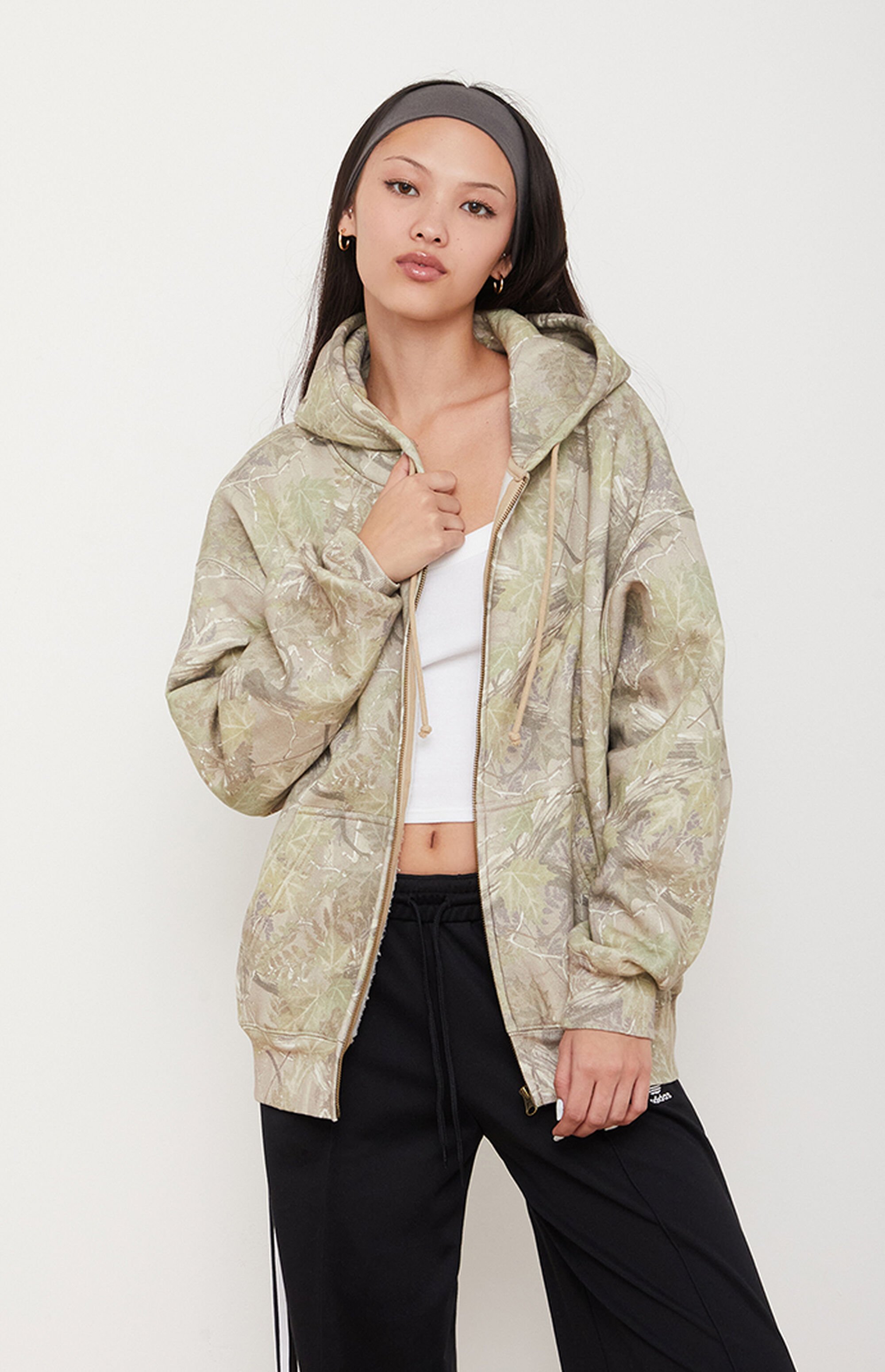 Pacsun Camo Tree Zip Up Hoodie | PacSun