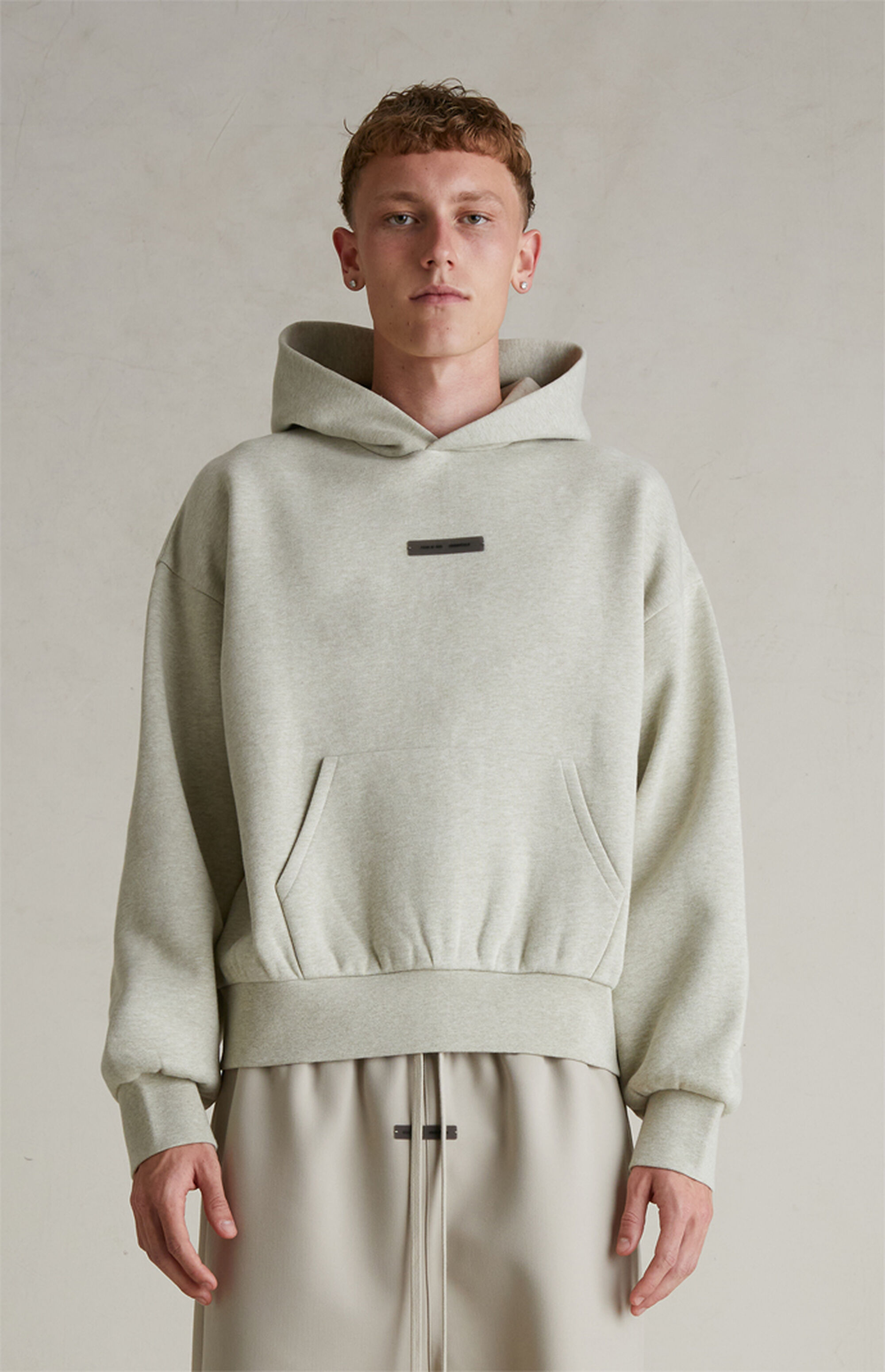 Fear of God ESSENTIALS Heather Stone Classic Fleece Hoodie | Pacsun