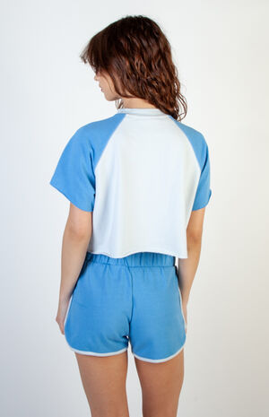 Coney Island Picnic x Everlast Blue Retro Cropped Raglan T-Shirt | PacSun