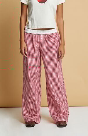 Beverly and Beck Red Gingham Boxer Pajama Pants | PacSun