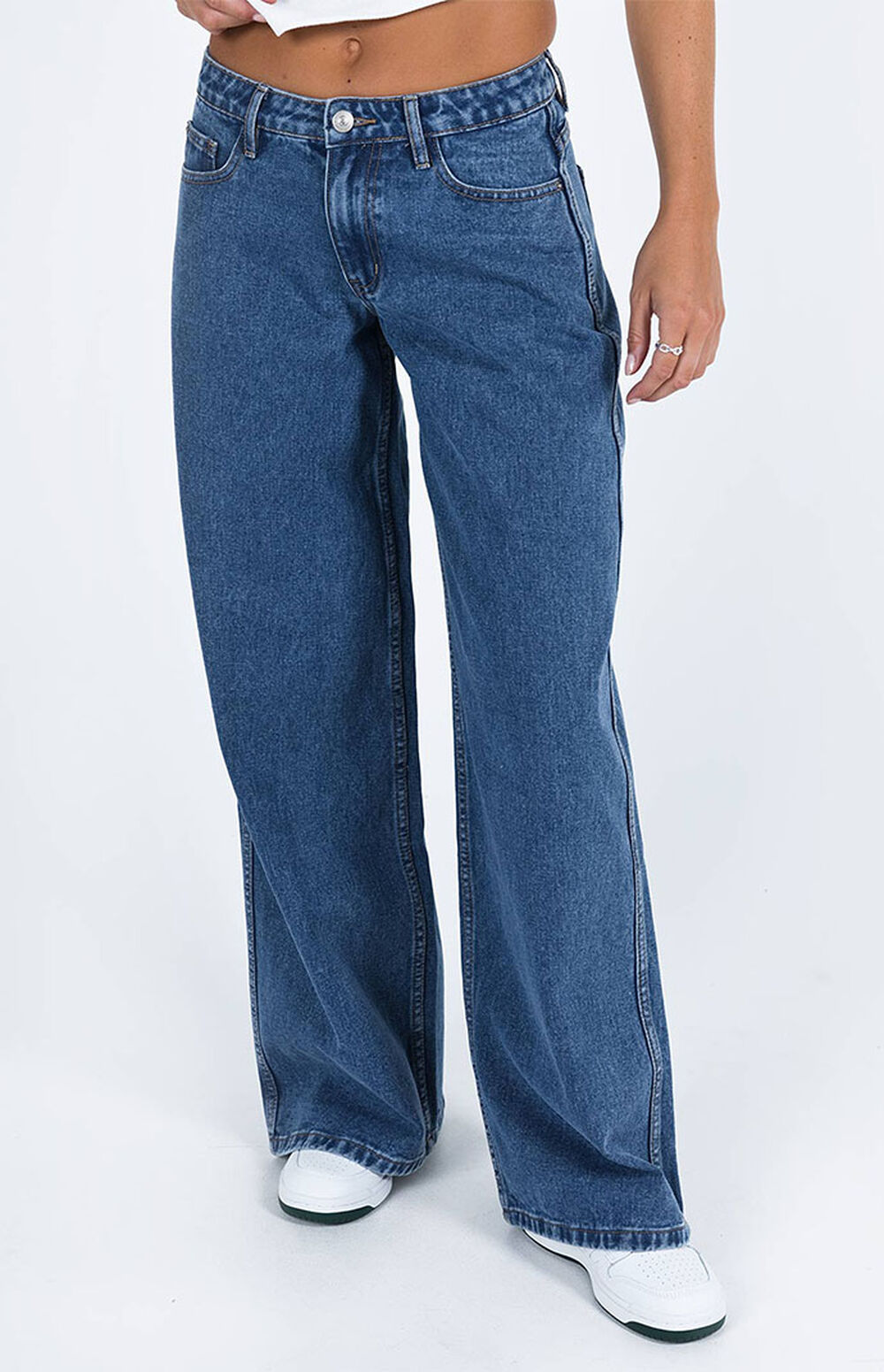 Princess Polly Ramos Low Rise Wide Leg Jeans | PacSun