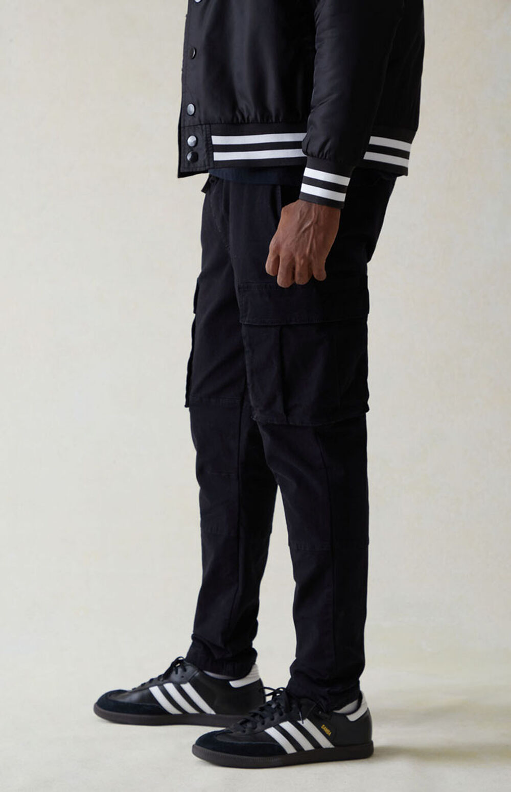 Pacsun Stretch Canvas Black Slim Cargo Pants | PacSun