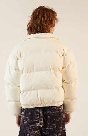 Pacsun Cream Coaches Puffer Jacket | PacSun