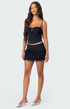 Edikted Maisie Ruffle Lace Mini Skirt | PacSun