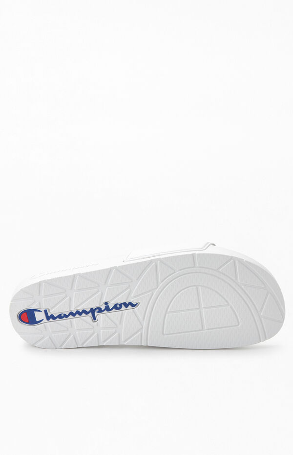 Champion White IPO Slide Sandals | Pacsun