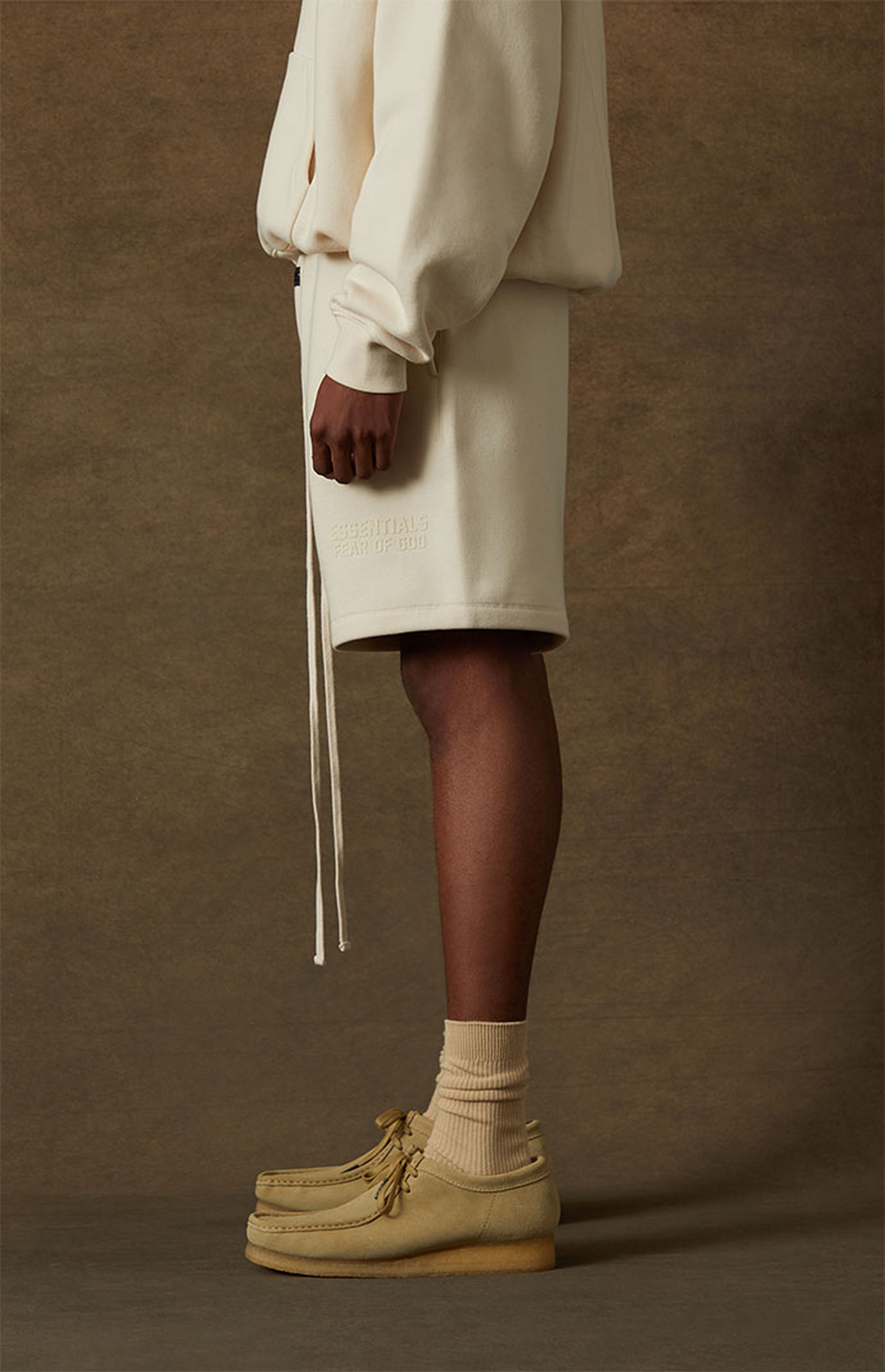 Fear of God Essentials Egg Shell Relaxed Sweat Shorts | PacSun