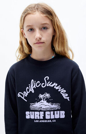 PacSun Kids Pacific Sunwear Surf Club Logo Crew Neck Sweatshirt | PacSun