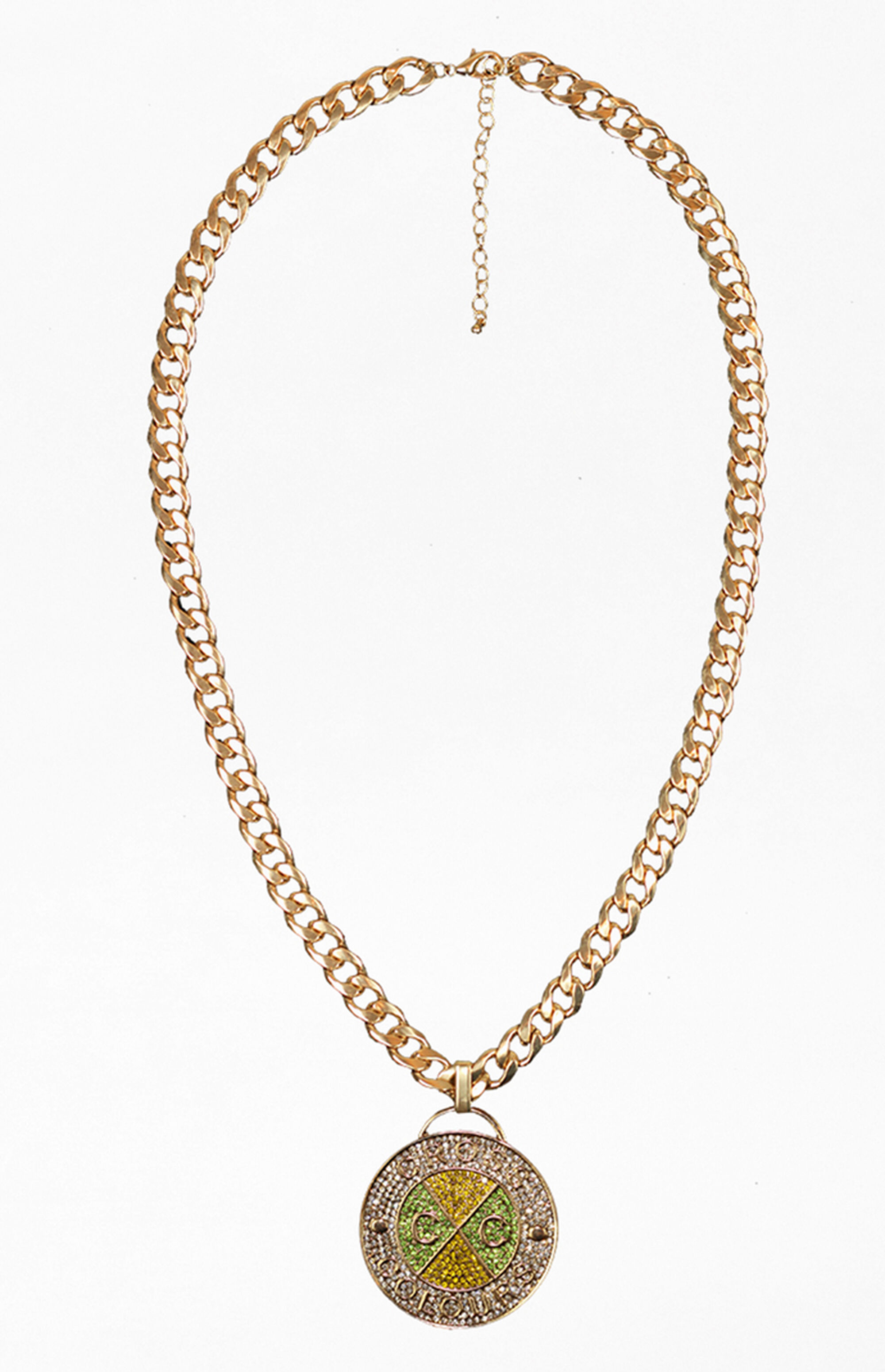 Cross Colours Crystal Medallion Necklace | Pacsun