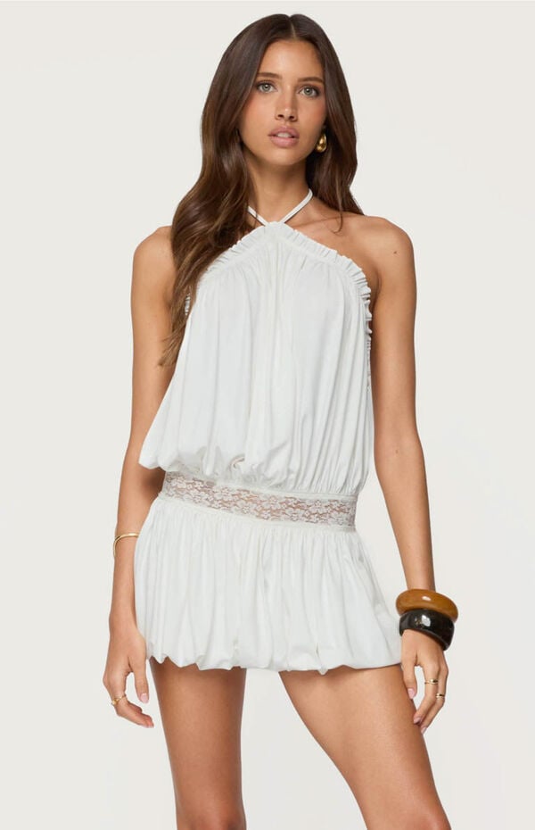Edikted Aida Backless Bubble Mini Dress | PacSun