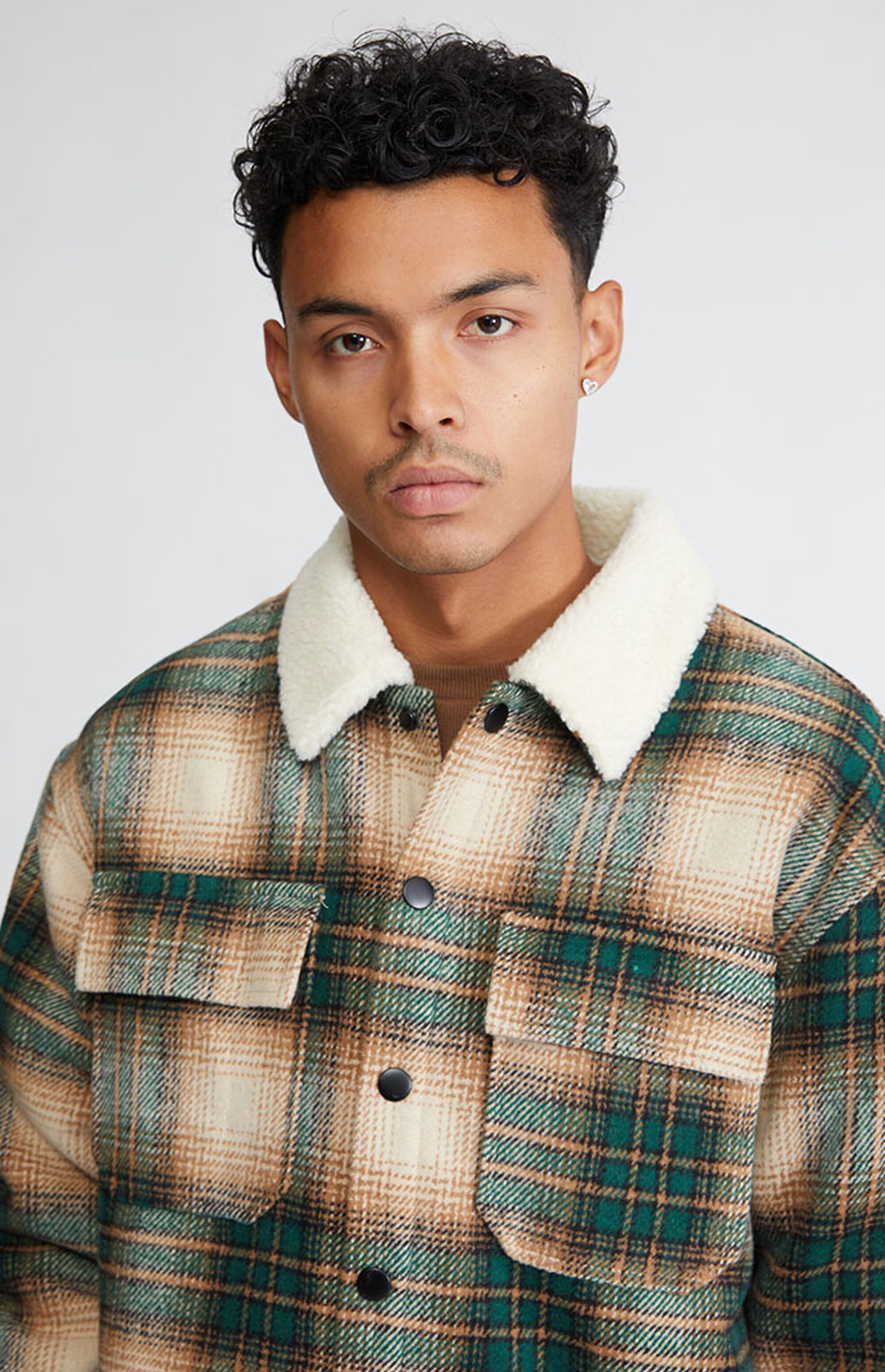 PacSun Sherpa Plaid Shacket | PacSun