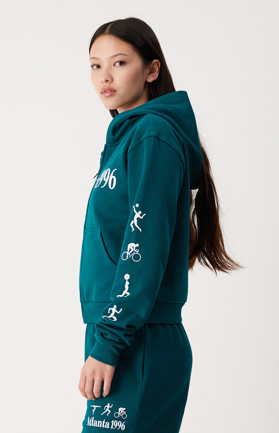 Olympics Atlanta Slim Fit Zip Up Hoodie | Pacsun