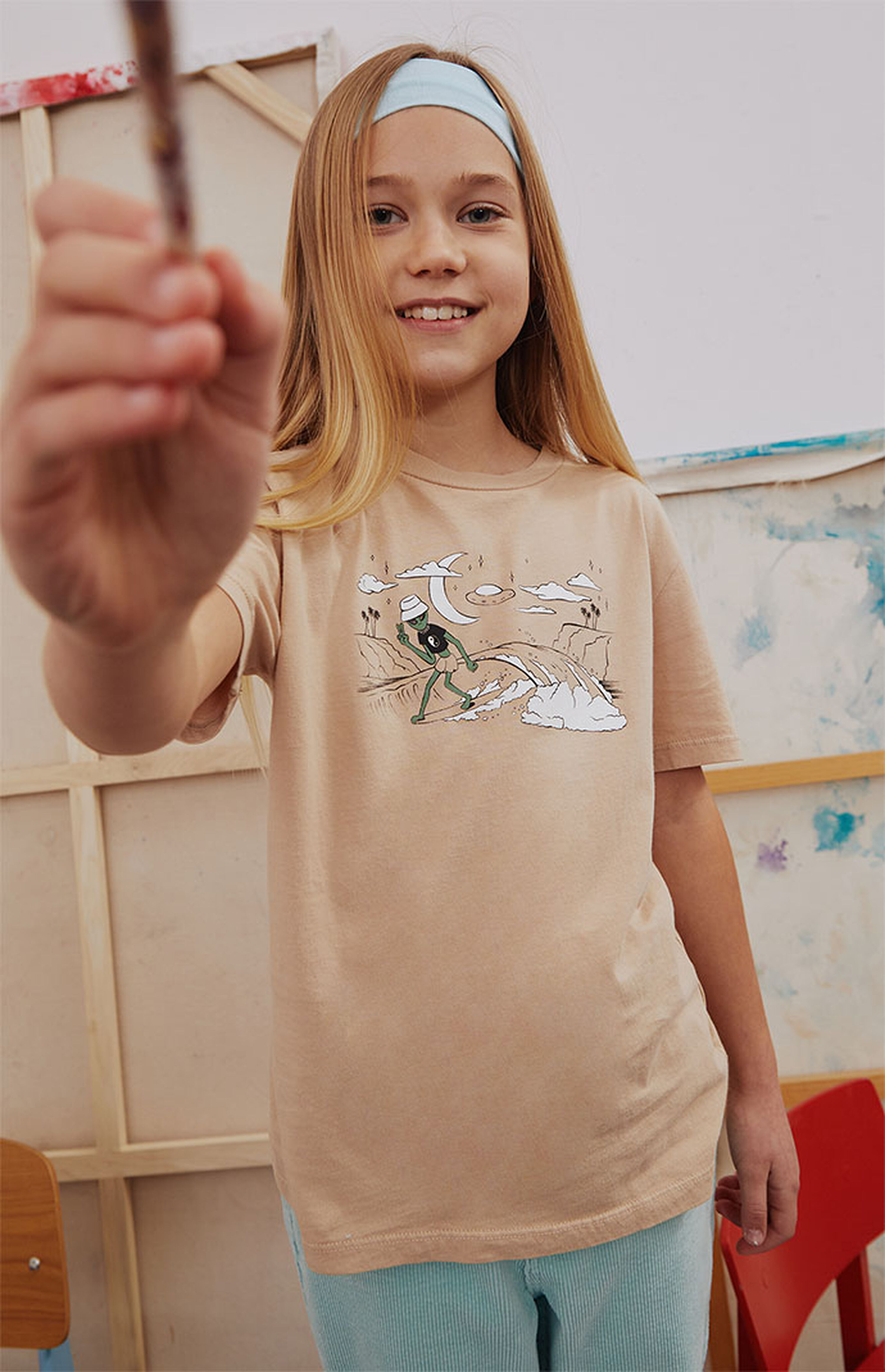 PacSun Kids Alien Surf Graphic T-Shirt | PacSun