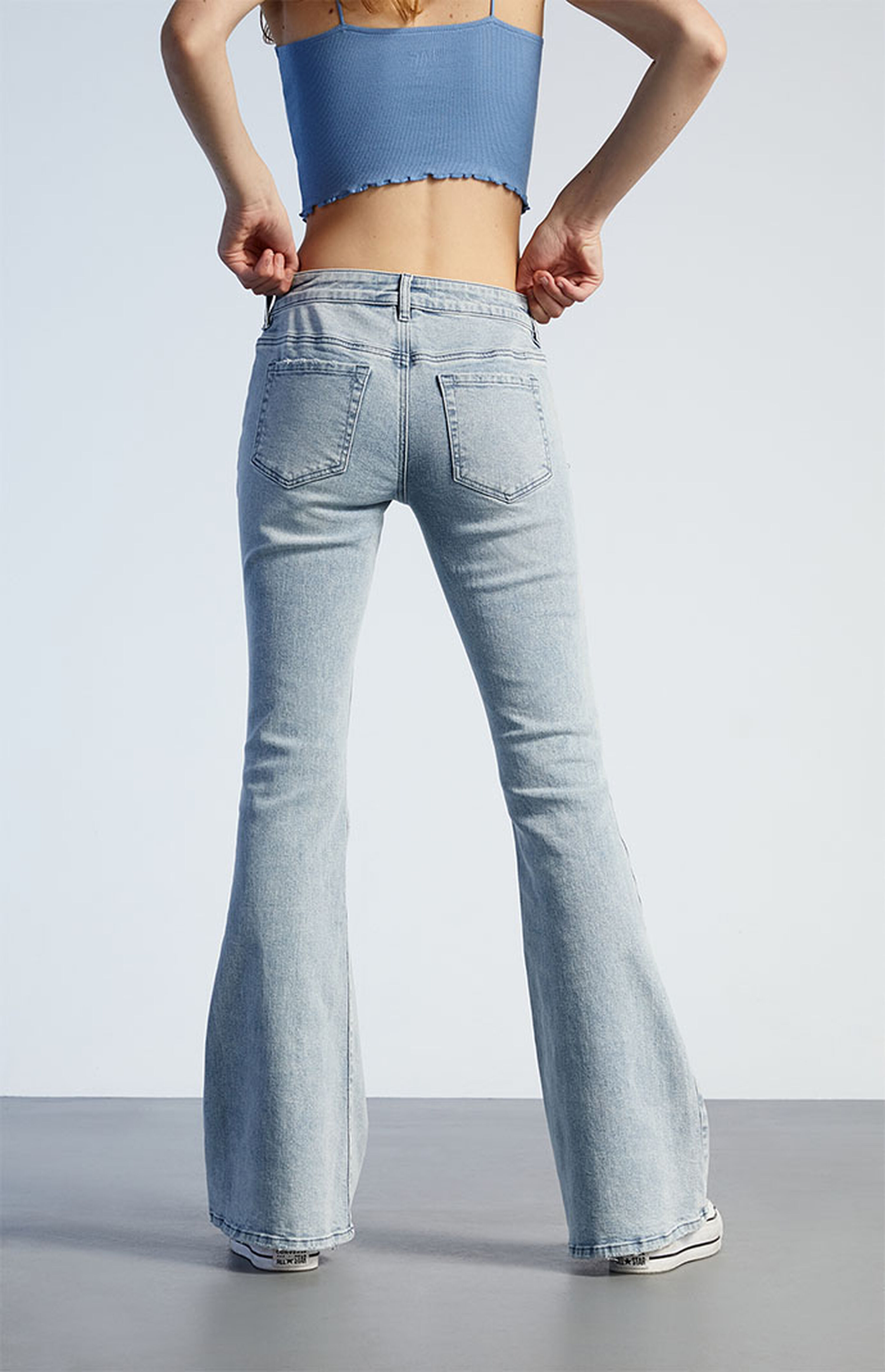 Pacsun Light Blue Low Rise Flare Jeans | PacSun
