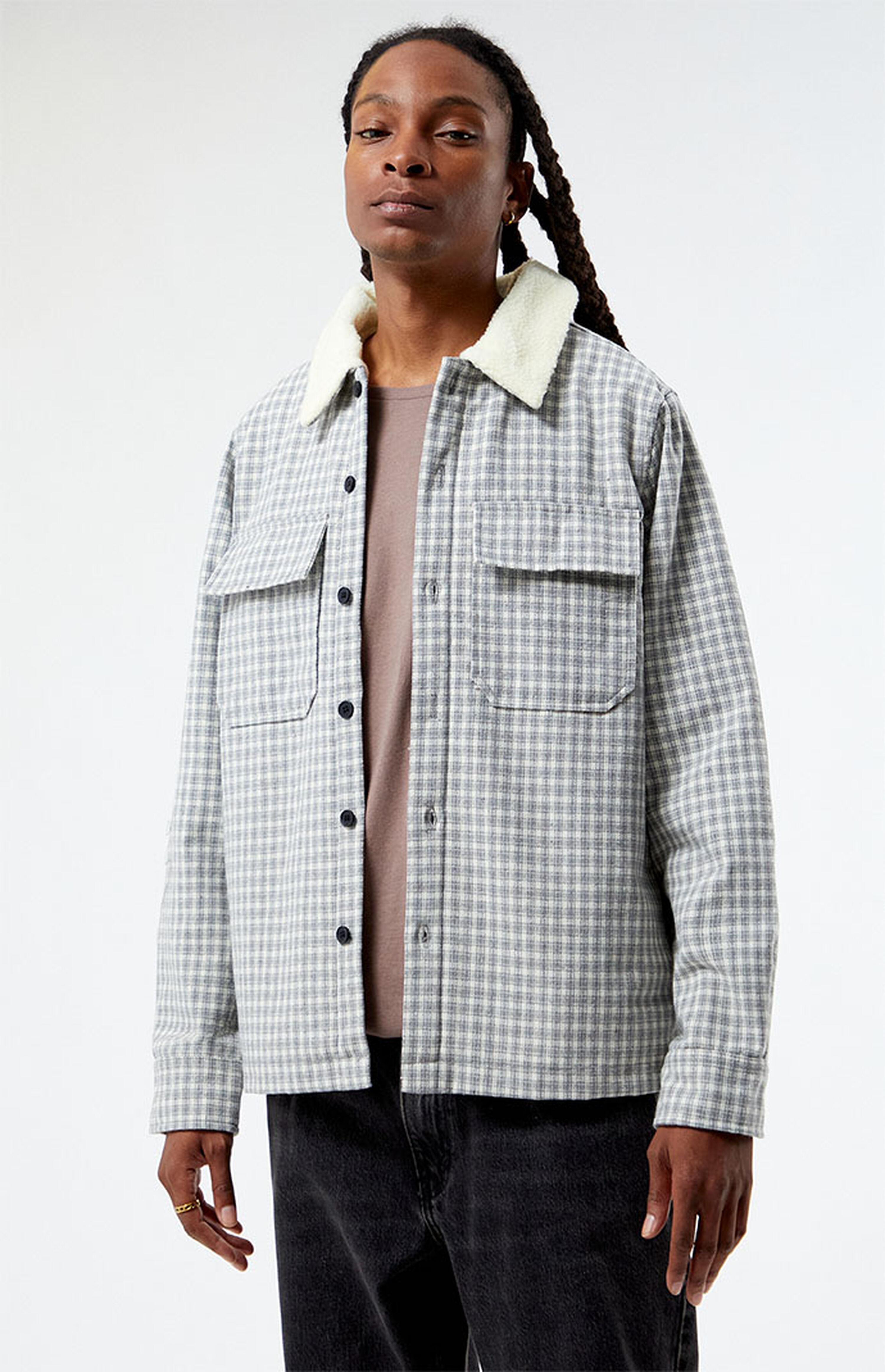 Pacsun Plaid Sherpa Shacket | PacSun