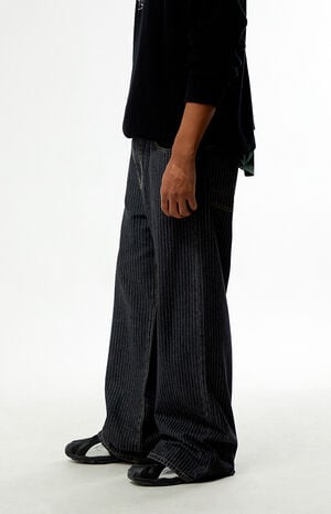 Pacsun Blake Extreme Baggy Jeans Pinstripe Black | PacSun