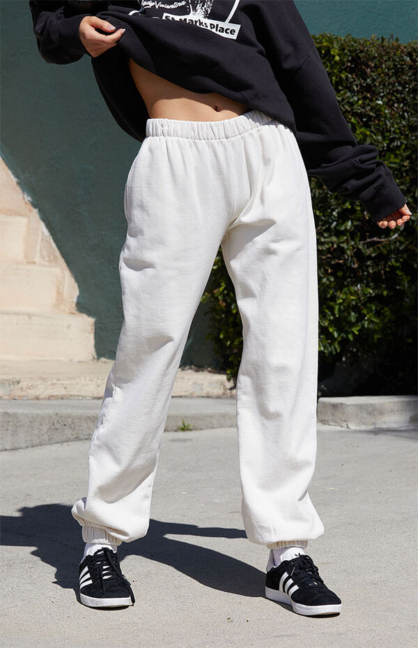 John Galt Cream Rosa Sweatpants | Pacsun