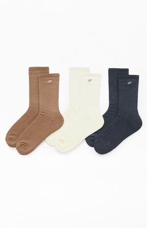 Pacsun 3 Pack Neutral Crew Socks | PacSun