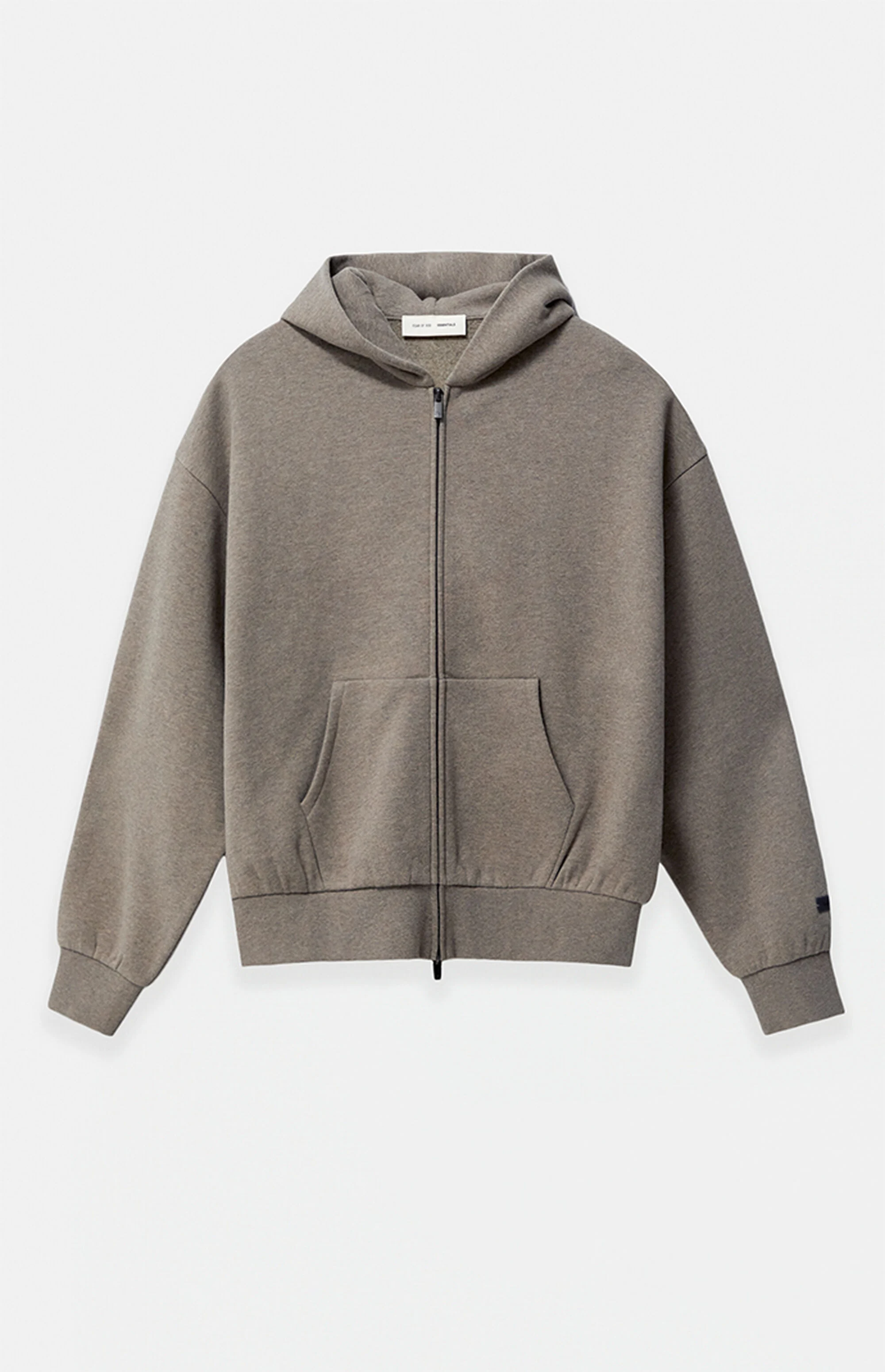 Fear of God ESSENTIALS Homestead Heather Classic Fleece Zip Up Hoodie ...