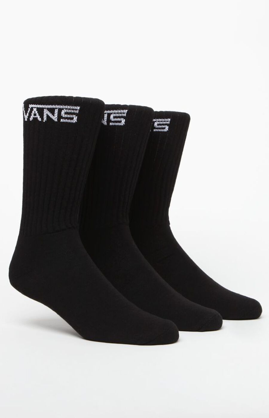 Vans Classic Black Crew Socks 3 Pair Pack | PacSun