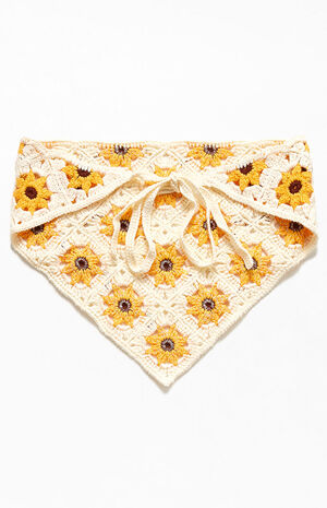 LA Hearts Sunflower Crochet Head Scarf | PacSun
