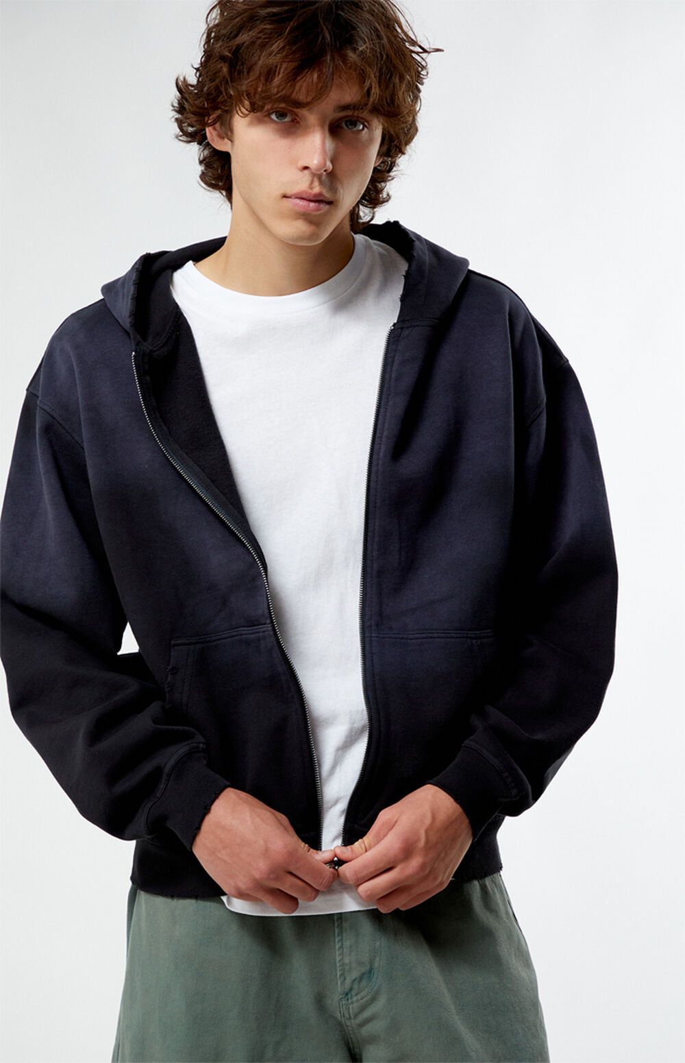 Pacsun Heavyweight Spray Full Zip Hoodie | PacSun
