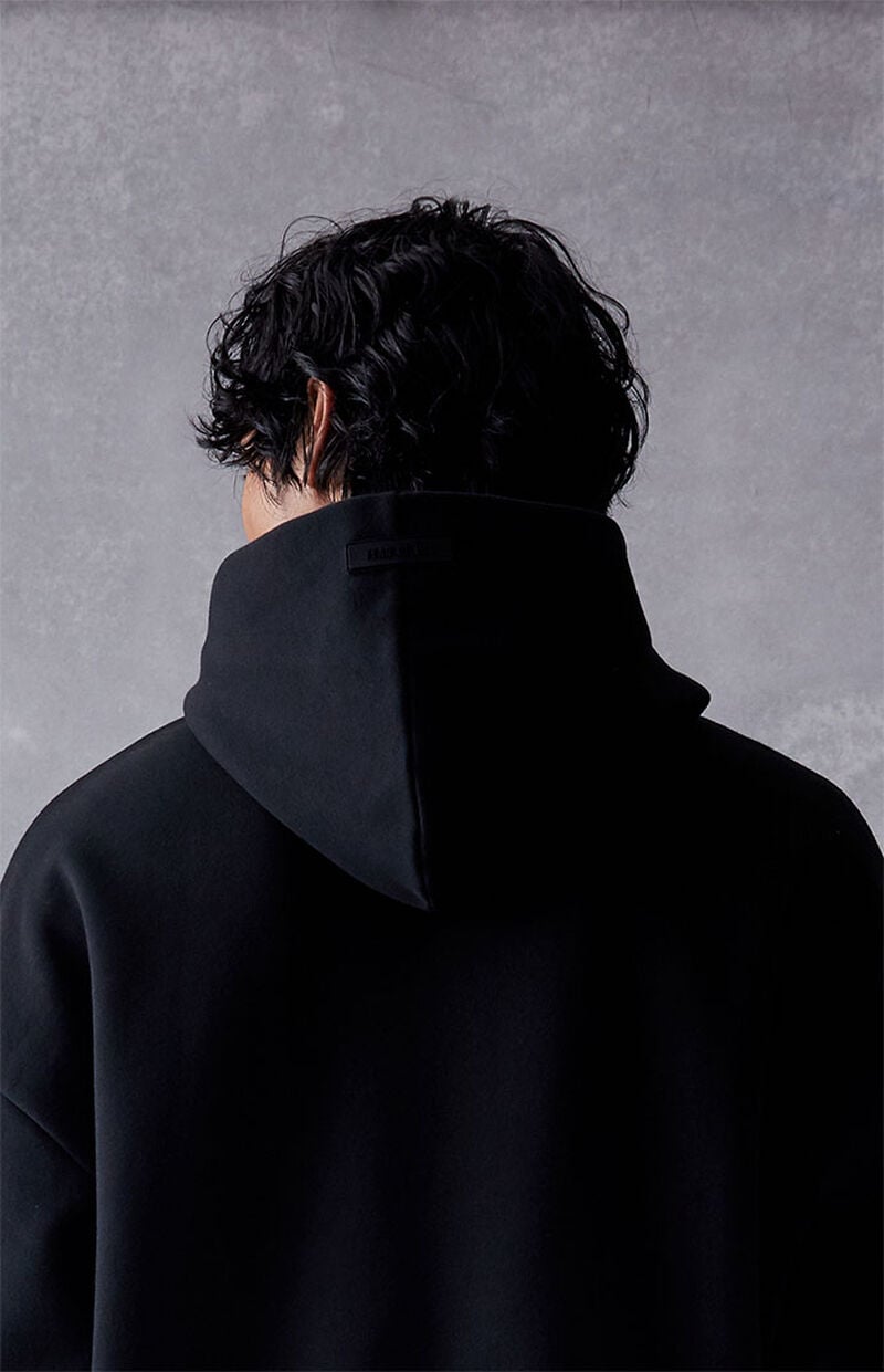 Fear of God ESSENTIALS Jet Black Hoodie | PacSun
