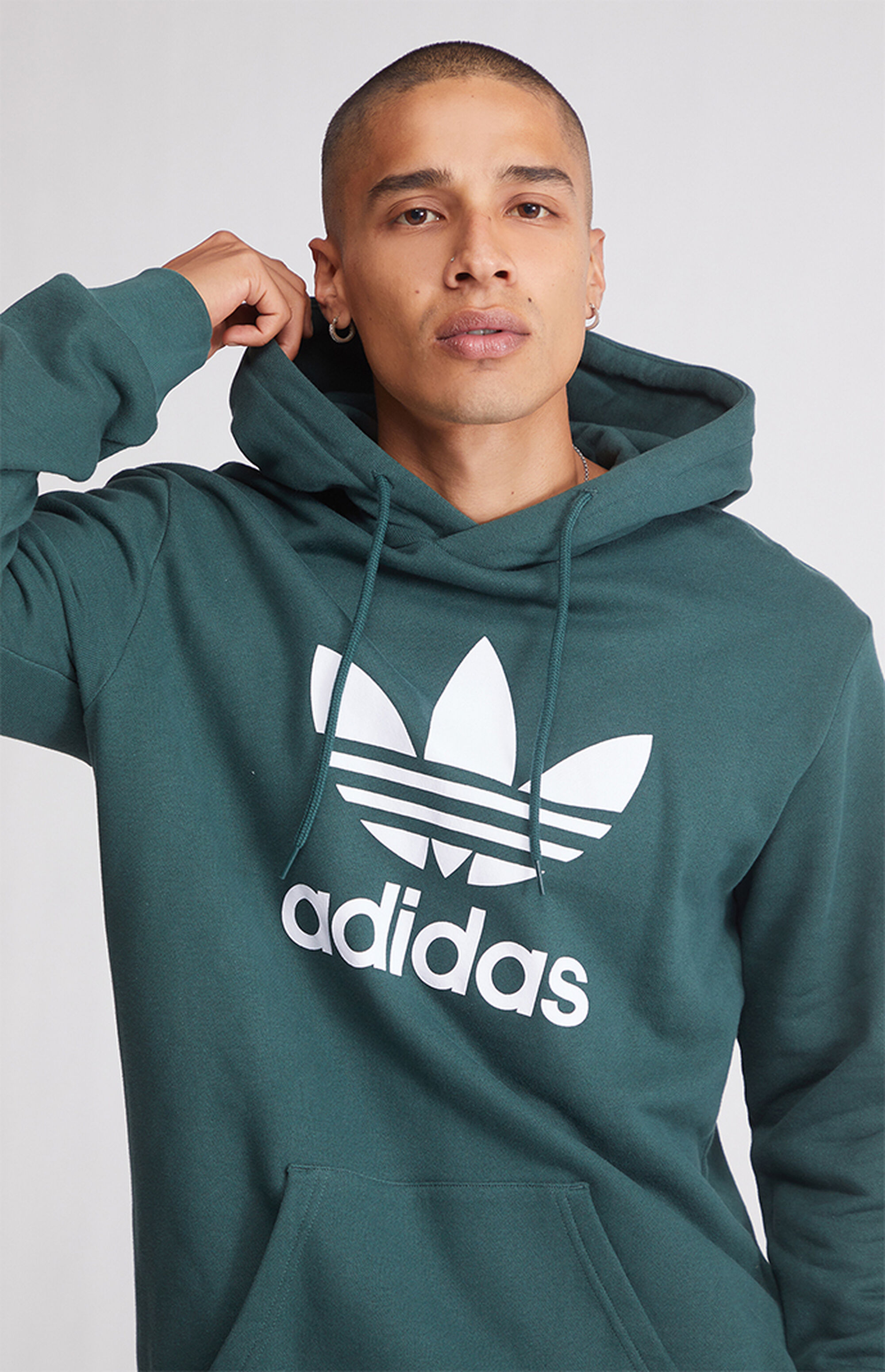 adidas Green Trefoil Hoodie | PacSun