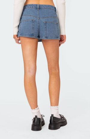 Edikted Alivia Satin Bow Denim Micro Skort | PacSun