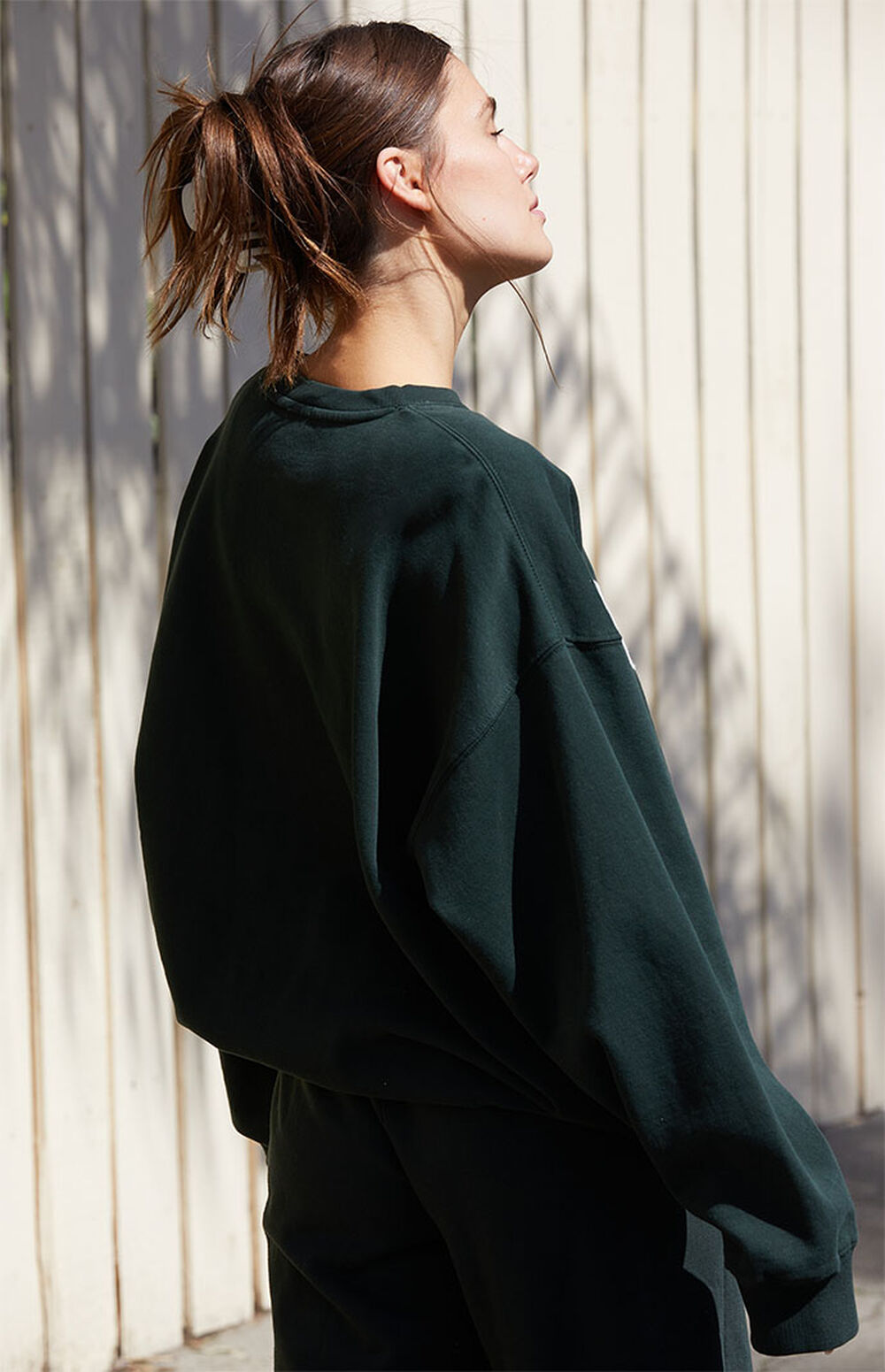 John Galt Green Erica Boston Crew Neck Sweatshirt | PacSun