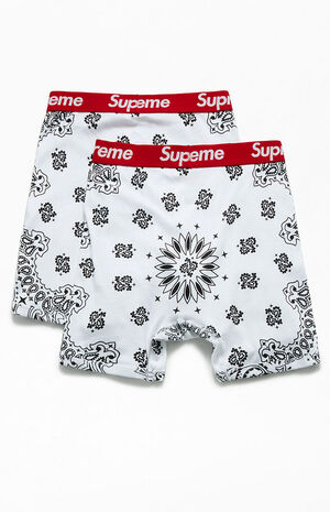 Supreme x Hanes 2 Pack Bandana Boxer Briefs | PacSun