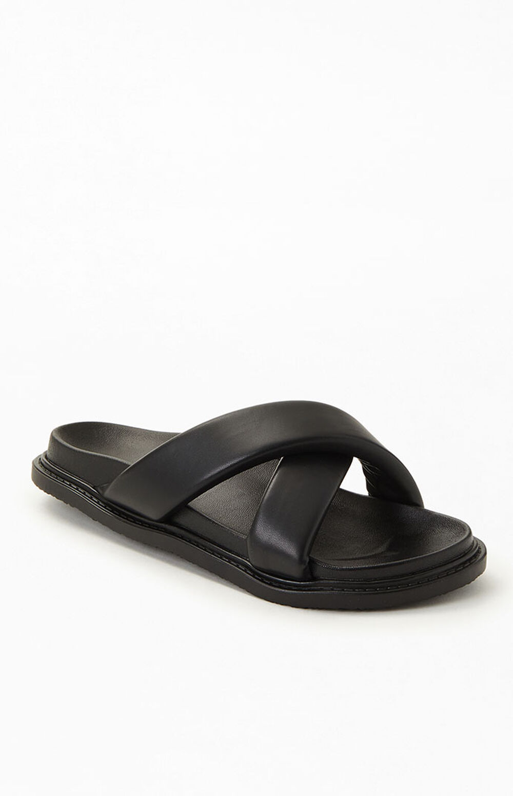Pacsun Women's Crisscross Faux Leather Slide Sandals | PacSun
