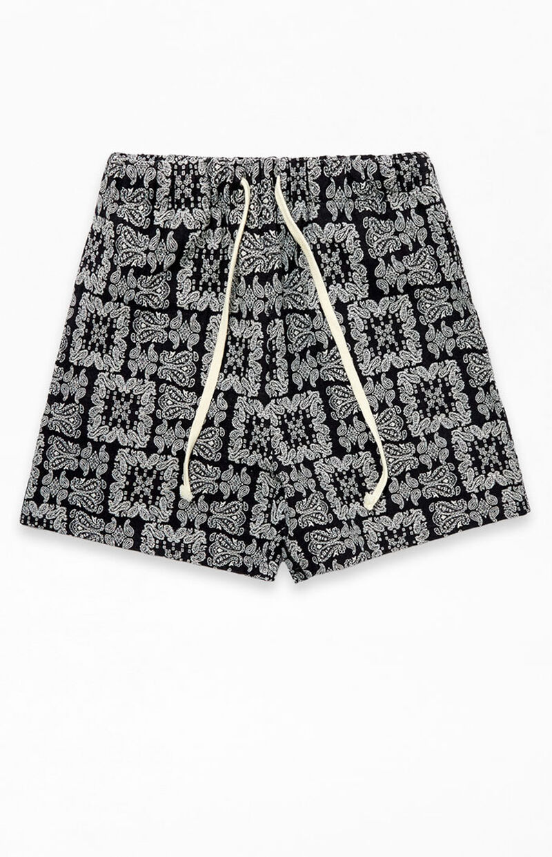 PacSun Black Paisley Tapestry Shorts | PacSun