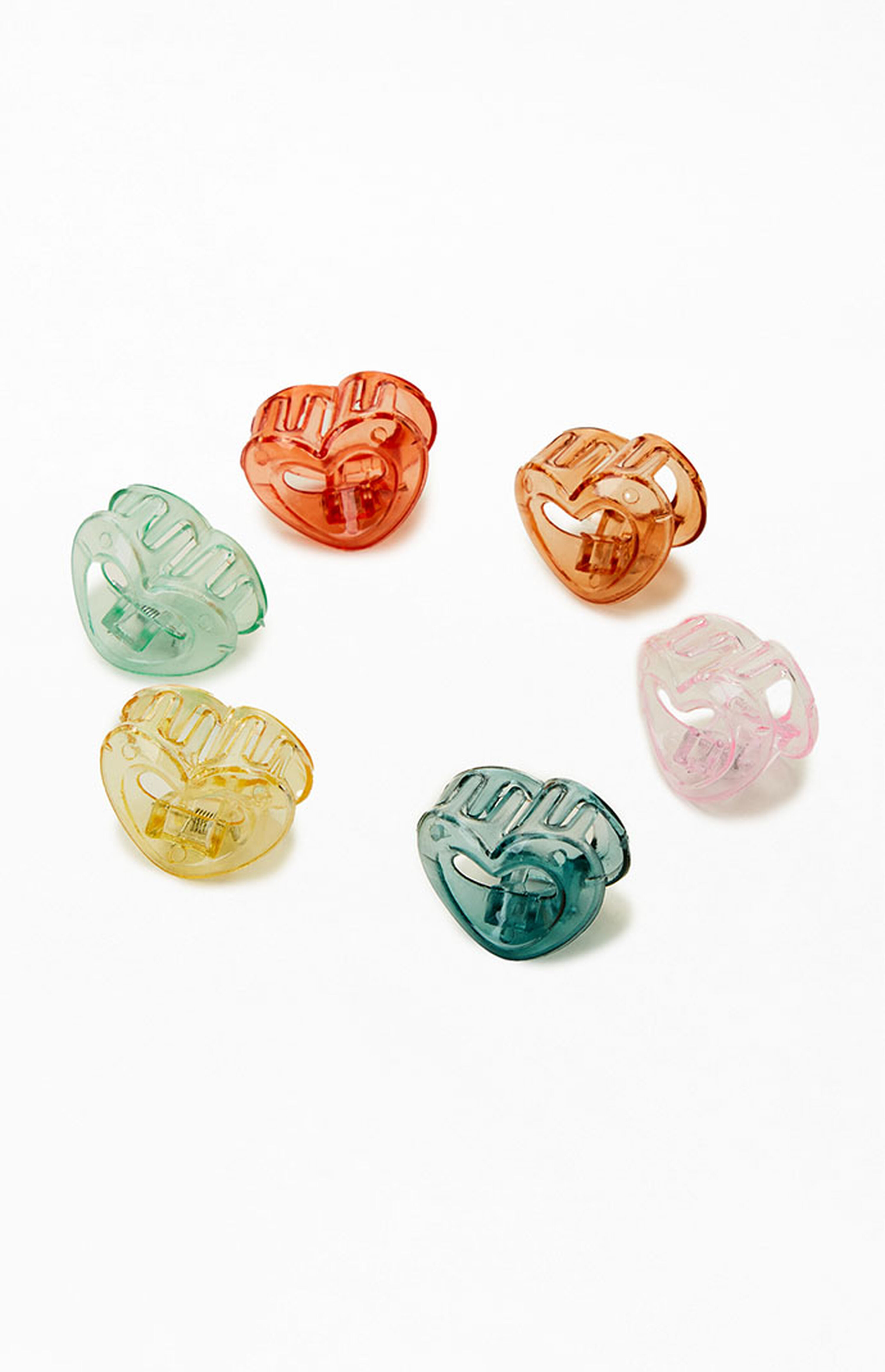 LA Hearts 6 Pack Mini Heart Hair Claw Clips | PacSun