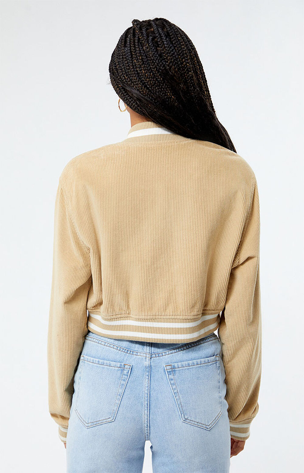 Pacsun Extra Cropped Corduroy Varsity Jacket | PacSun
