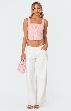 Edikted Ballet Baby Lace Up Corset | PacSun