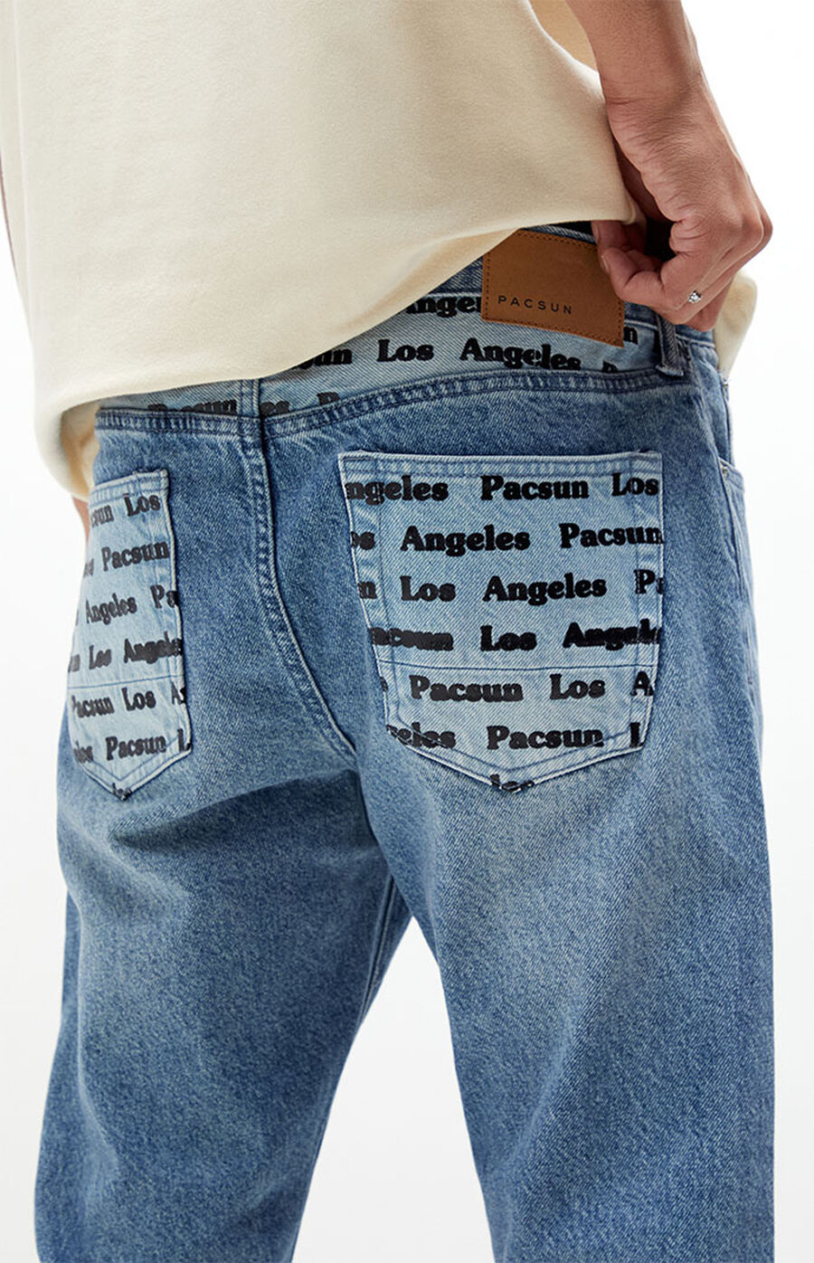 Pacsun Graphic Medium Indigo Slim Taper Jeans | PacSun