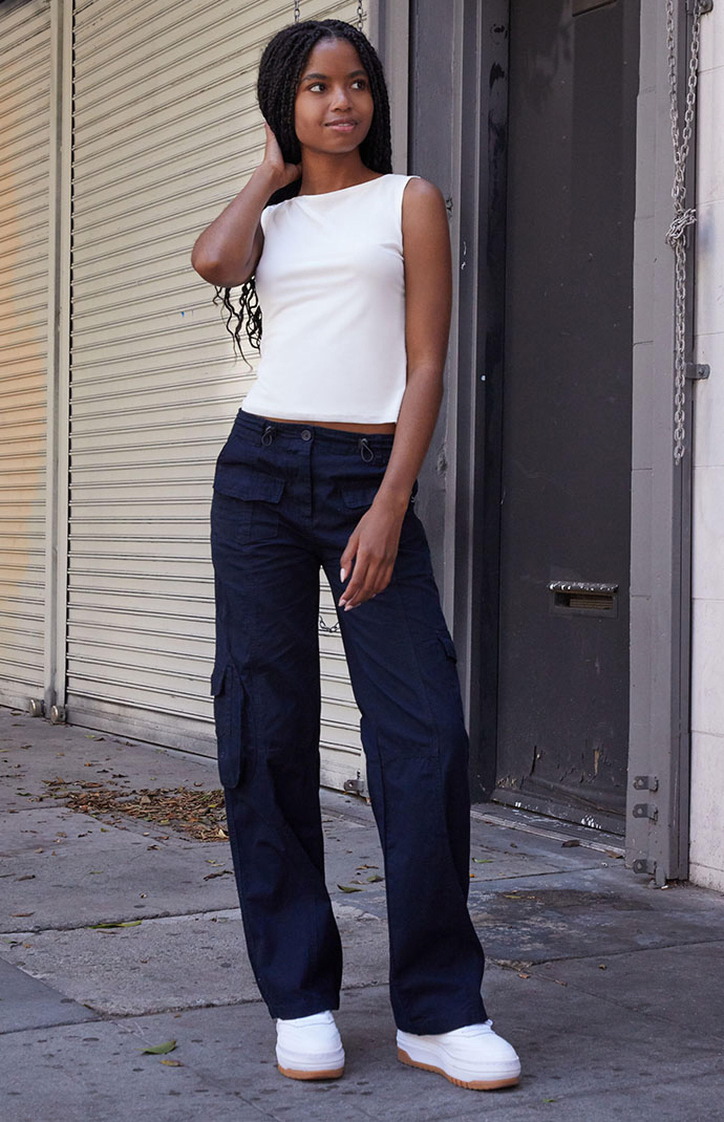 John Galt White High Neck Tank Top | PacSun