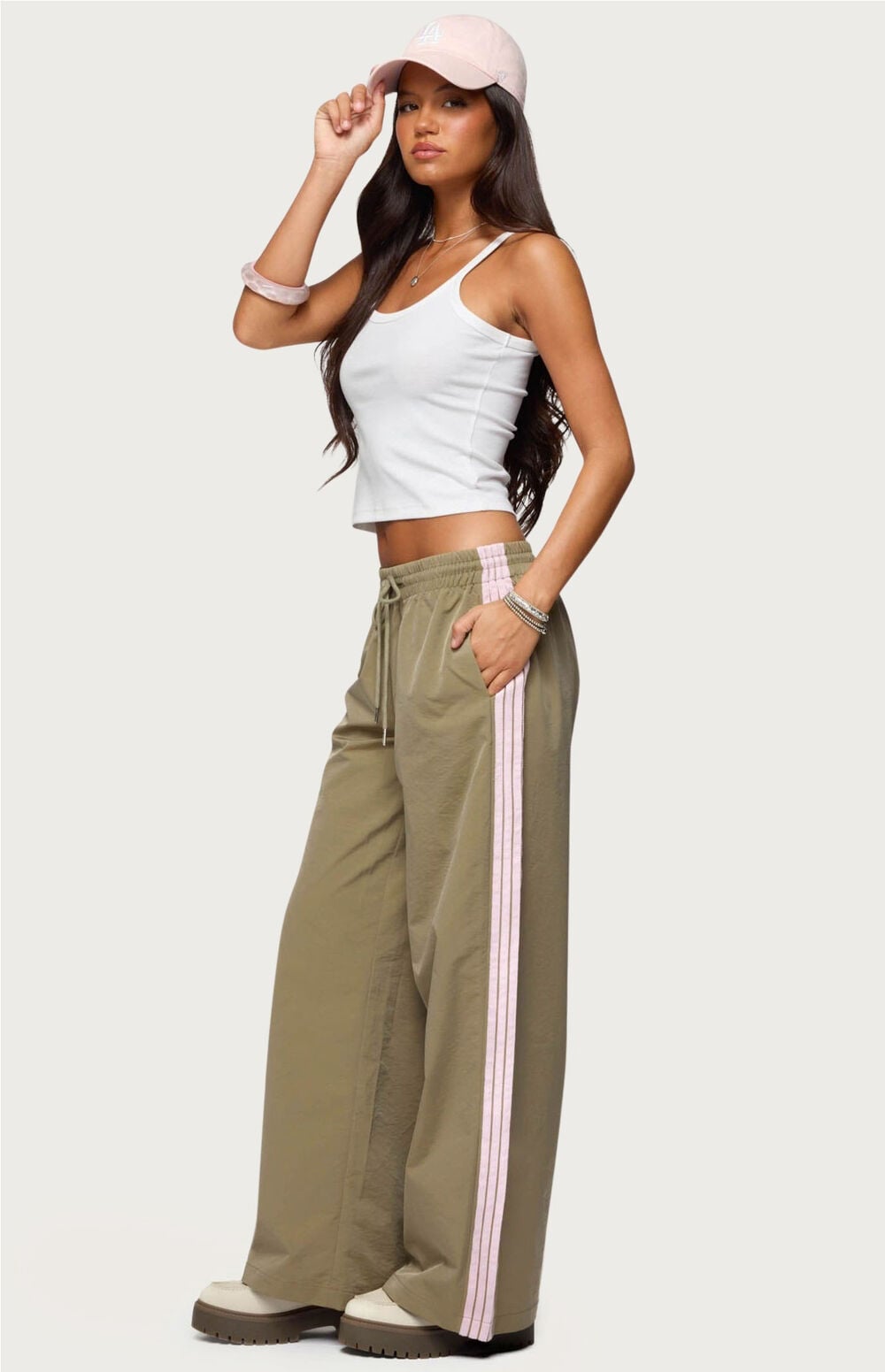 Edikted Annabella Nylon Track Pants | Pacsun