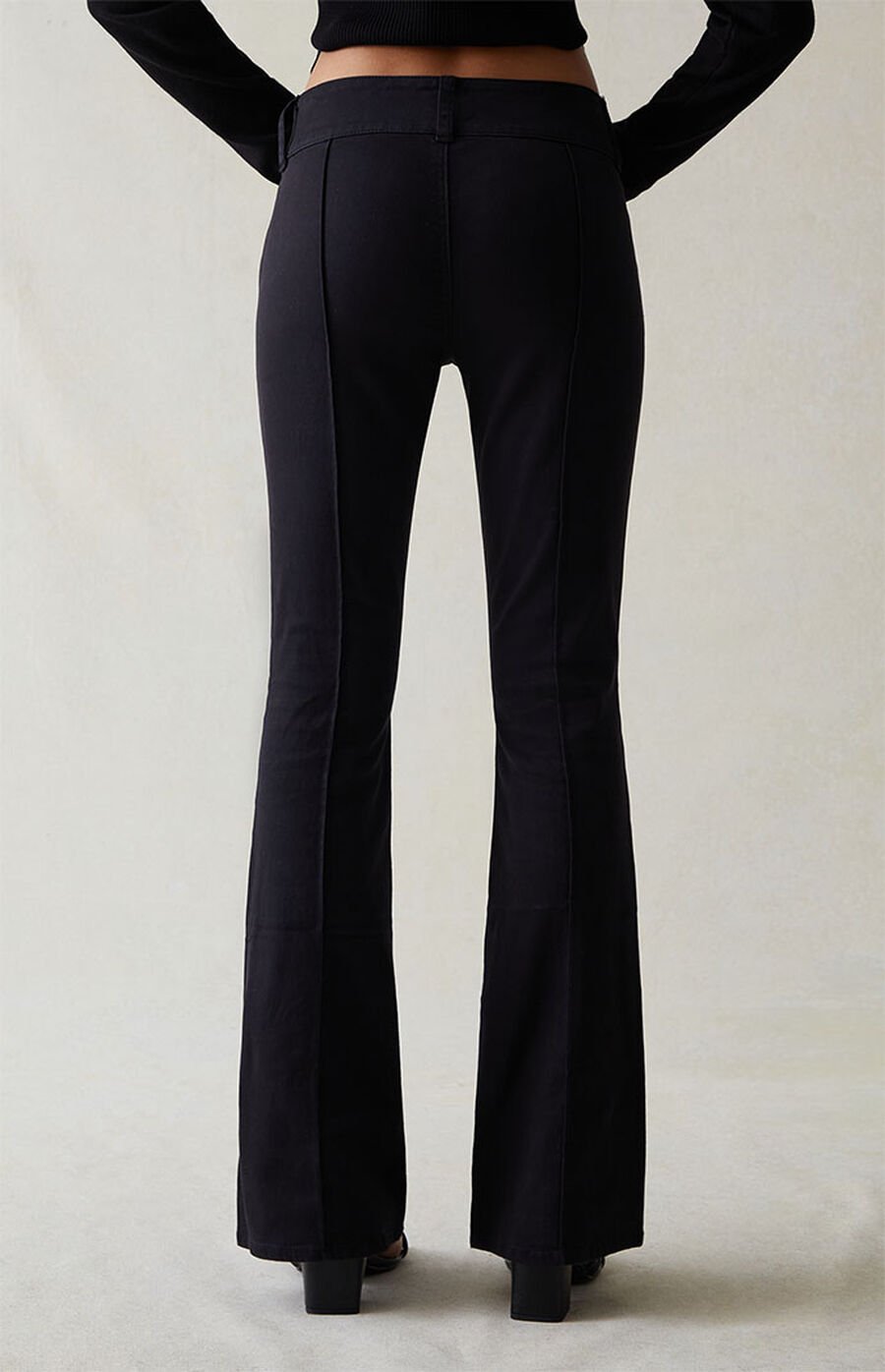 Pacsun Stretch Black Low Rise Flare Pants | PacSun