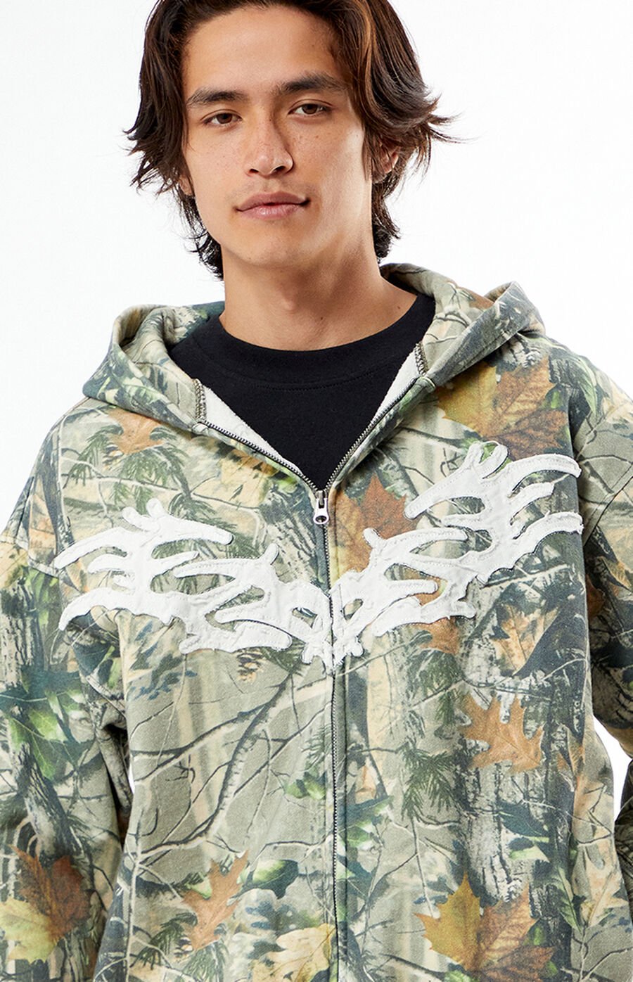 Pacsun Camo Chaos Full Zip Hoodie | PacSun