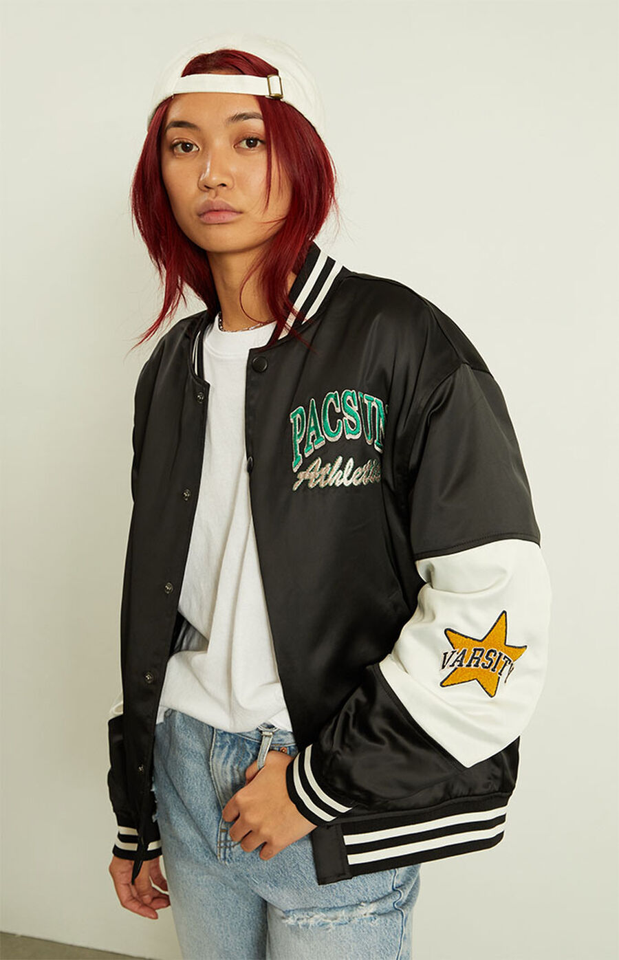 PacSun Black Athletic Varsity Jacket | PacSun