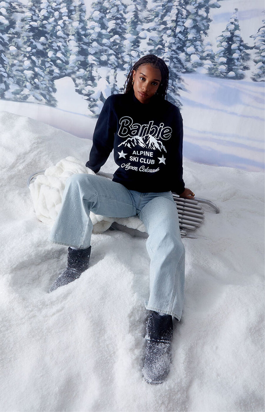 Barbie Ski Club Crew Neck Sweatshirt | Pacsun