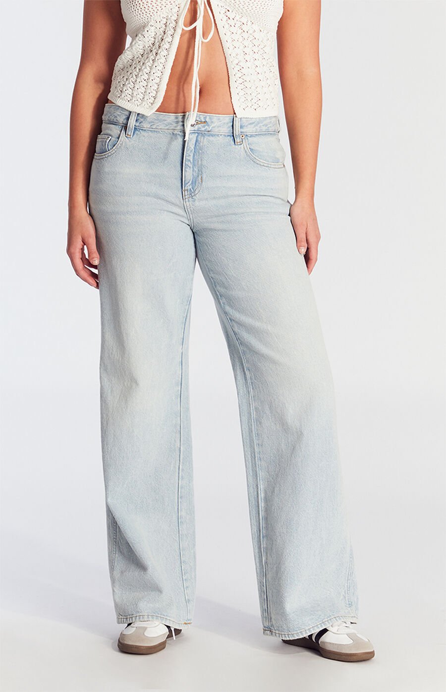 Pacsun Casey Low Rise Baggy Jeans Light Indigo Wash | PacSun