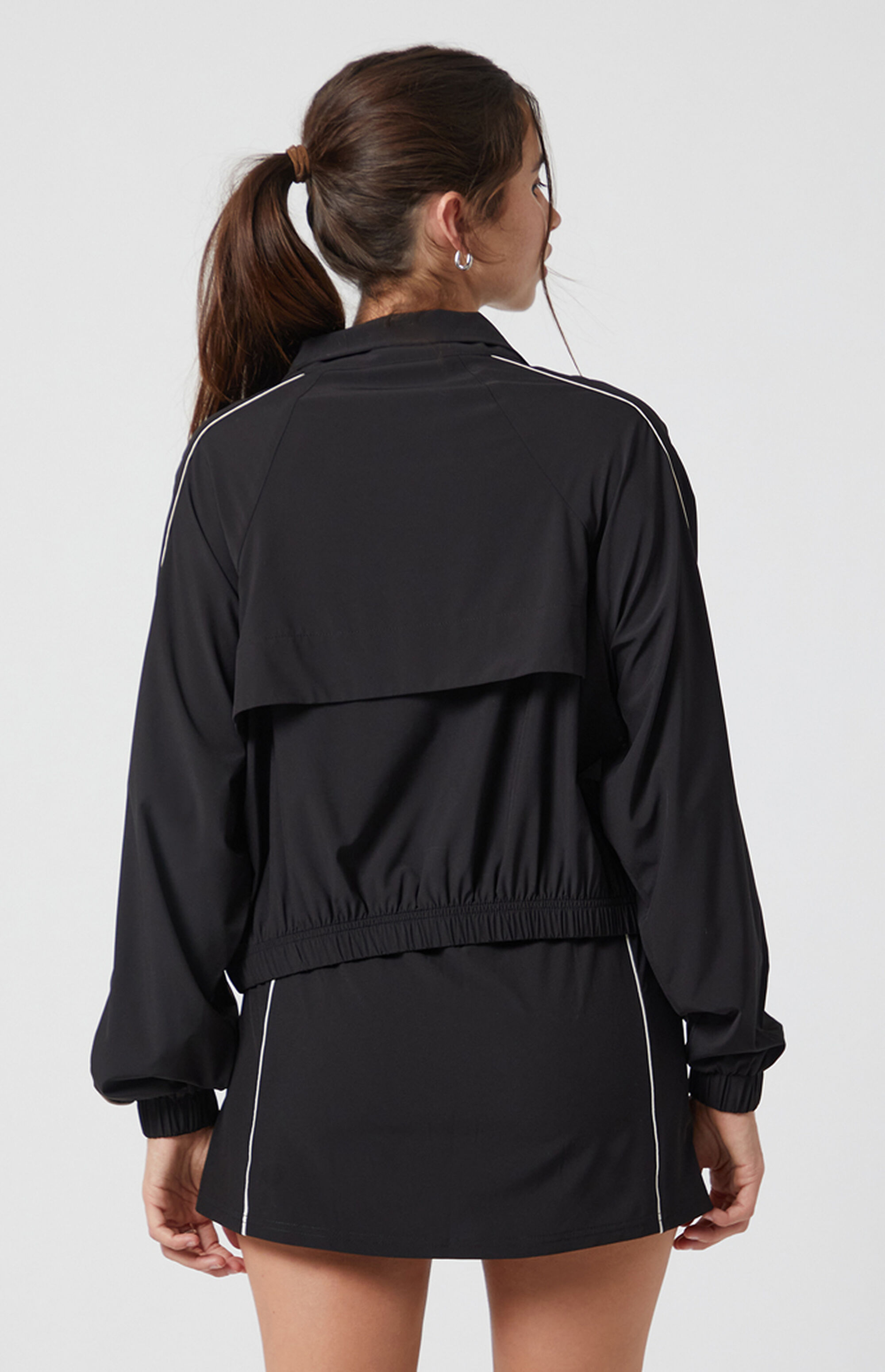 PAC 1980 Active Cropped Half Zip Windbreaker Track Jacket | Pacsun