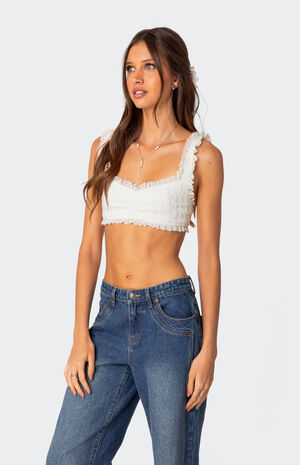 Edikted Fairytale Lacey Crop Top | PacSun